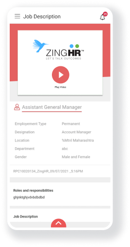 Talent Acquisition - ZingHR HCM Solution