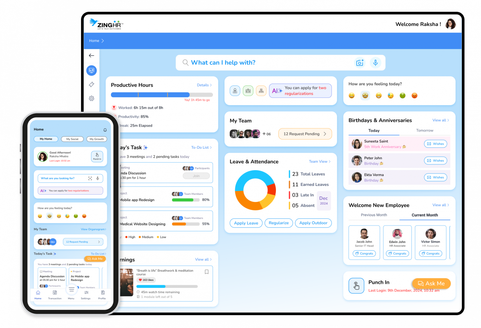 ZingHR HCM Software | AI-Powered HRMS for Modern Workforces
